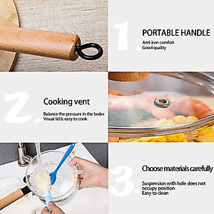 Inevoc Glass Pot for Stove Top,60Oz/1.8L Clear Glass Pot Set for Cooking,Saucepan with Cover,Heat-resistant Simmer Pot for Pasta,Soup,Milk,Cookware with Lid and Dual Handle