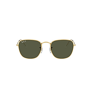 Ray-Ban RB3857 Frank Square Sunglasses, Legend Gold/G-15 Green Polarized, 54 mm