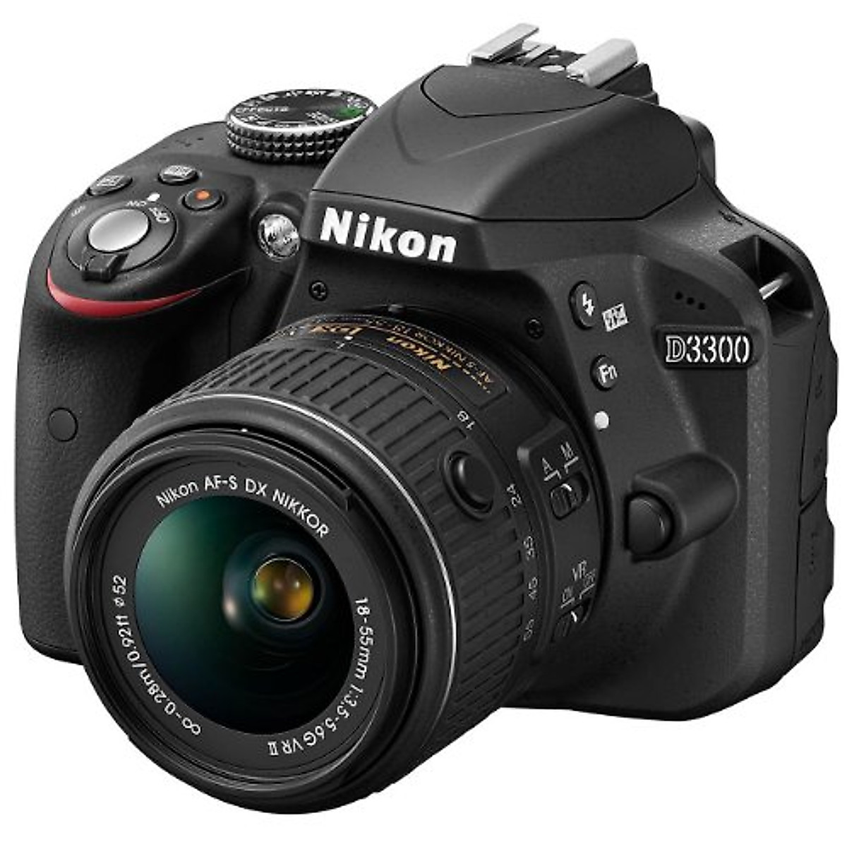 Nikon D3300 Digital SLR Camera with 18-55mm VR II Lens Kit - Black (24.2MP) 3.0 inch LCD