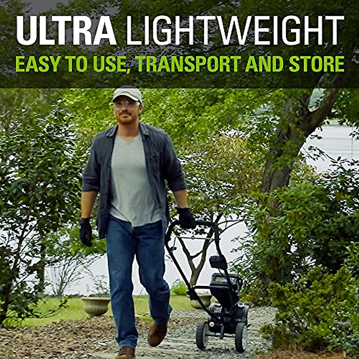 Greenworks Pro 80V 10 inch Cordless Tiller Cultivator, Tool Only, TL80L00