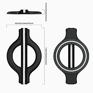 Sinjimoru Magnetic Wool-Band Phone Grip Holder for Apple MagSafe Case, Detachable Phone Grip Strap Holder for MagSafe Compatible with iPhone 15 14 13 12 Series. M-Mini Grip Black White