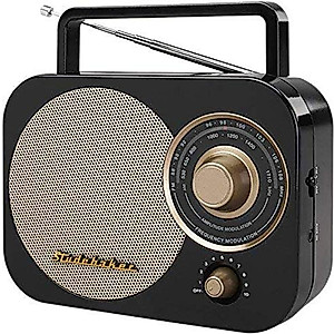 Studebaker Portable AM/FM Radio, Black (SB2000BG)