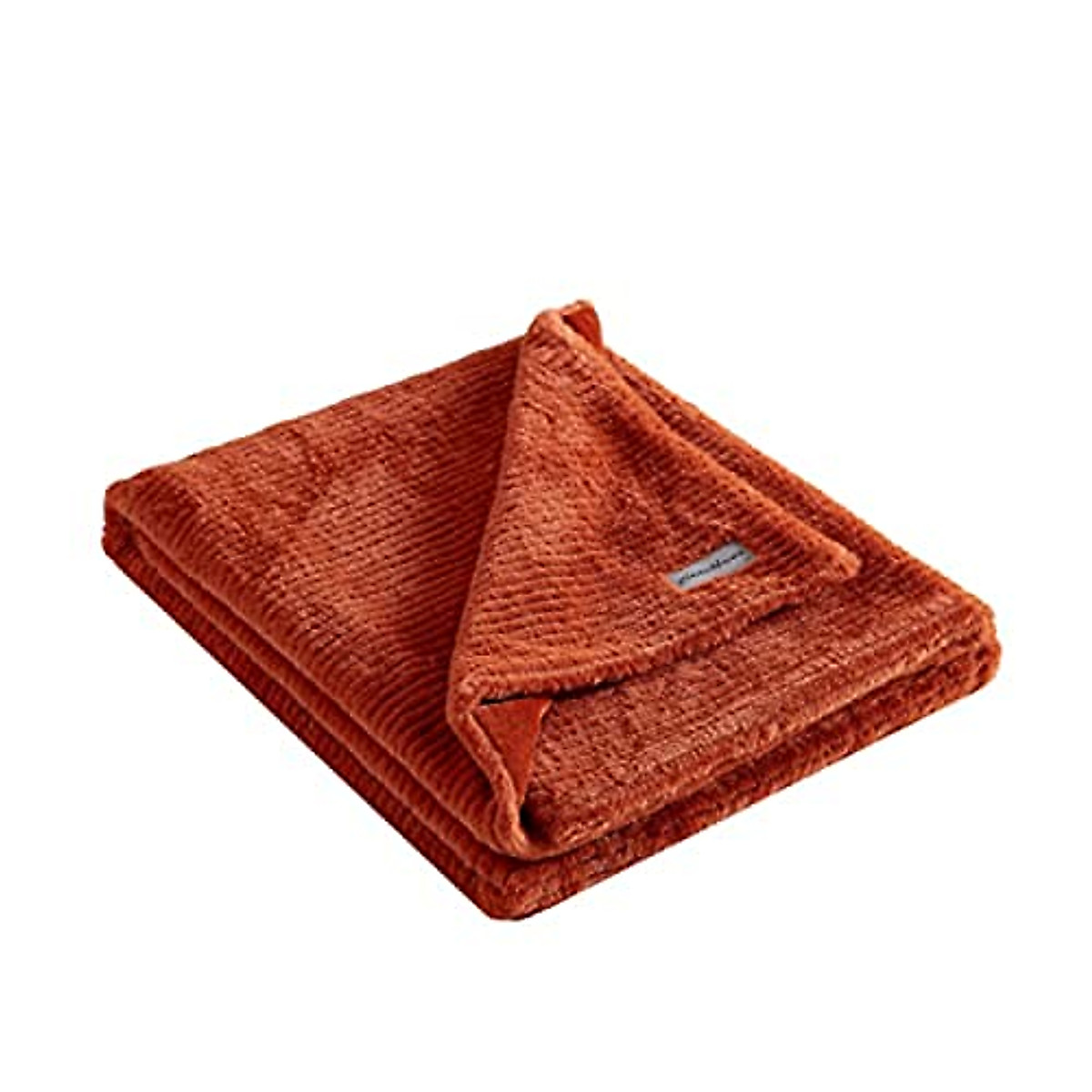 Eddie Bauer- Throw Blanket, Ultra Soft Plush Home Décor, All Season Bedding (Textured Solid Orange, 50 x 60)