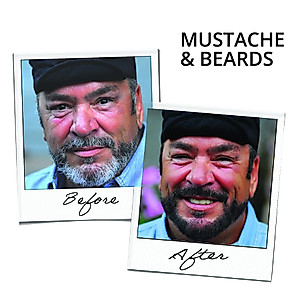 Greyfree Root touch up hair mascara temporary cover conceal gray roots hair lines eyebrows mens mustache and beards Medium-Brown