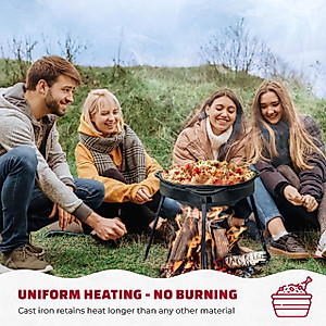 Dutch Oven Pot with Lid Syton 18 Quarts (17 L) - Camping Dutch Oven - Cast Iron Cookware Set - Uzbek Kazan Cast Iron – Premium Camping Cookware