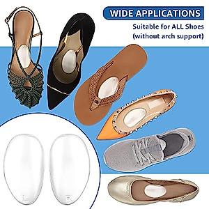 SQHT Adjustable Arch Support Inserts, Gel Arch Support Shoe Insoles for Flat Feet, Arch Pads for High Arch Foot Pain Relief- 2 Pairs