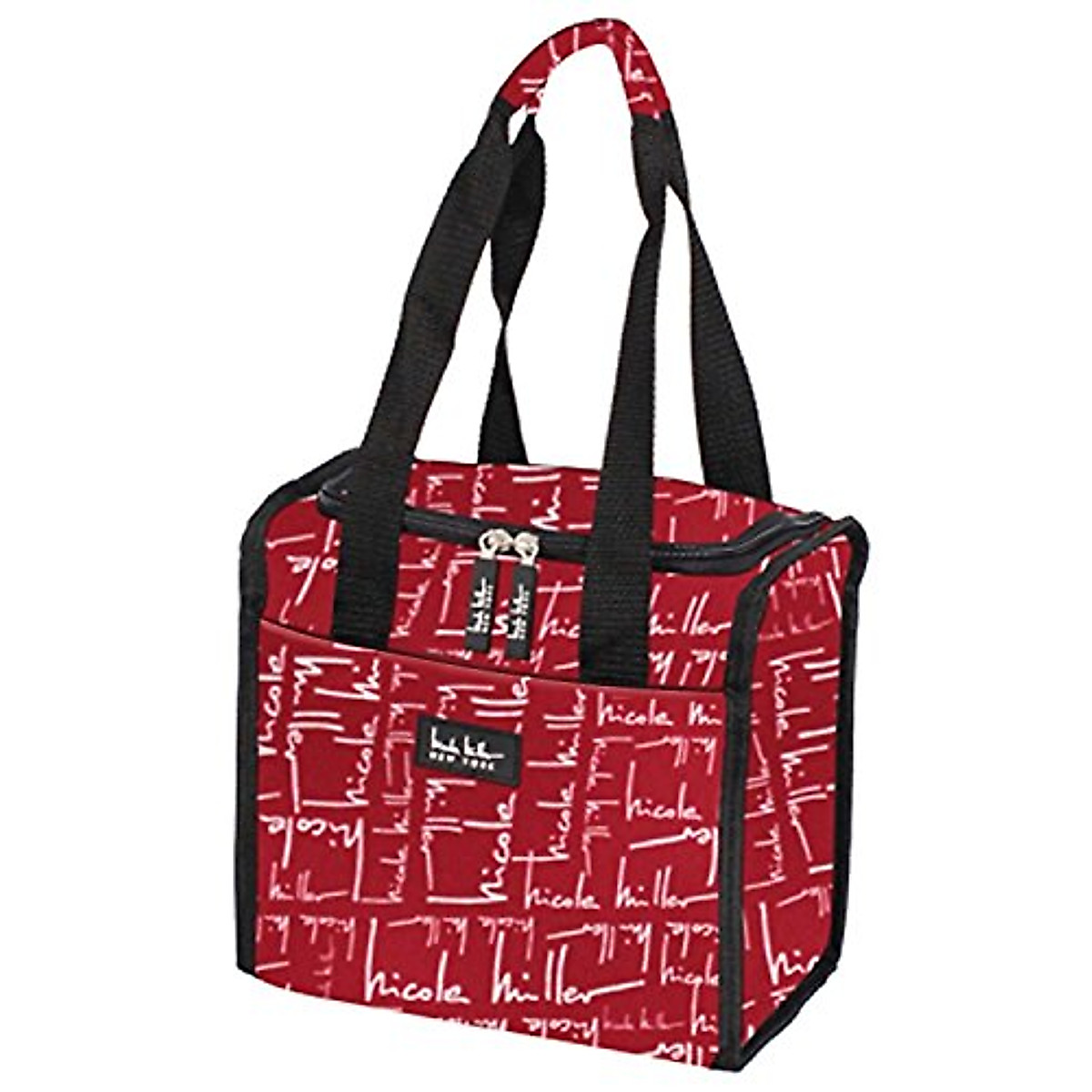 Nicole Miller 11" Insulated Lunch Box Portable Cooler Bag - Signature Red