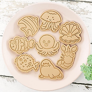 Cookies Cutters set,8PCS Ocean Sea Animal Cookies Cutters,DIY biscuits tools for Baking,Christmas cookie cutters
