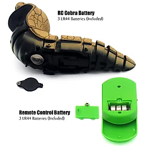 Tipmant Cute RC Snake Cobra Mini Remote Control Animal Toy Electric Car for Pet Cat Dog Realistic Kids Birthday Gifts (Yellow)