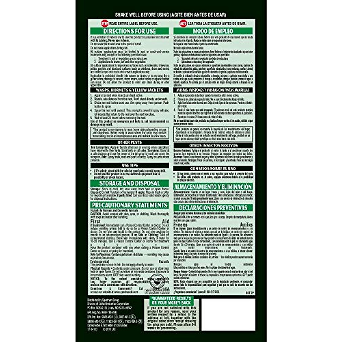 Spectracide Wasp and Hornet Killer Aerosol, 20-Ounce, 2-Pack