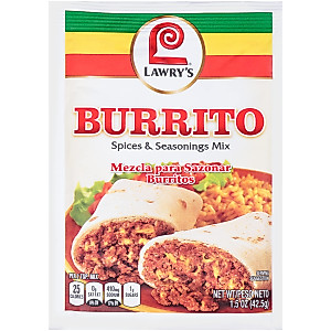 Lawry's Burrito Seasoning Mix, 1.5 oz (Pack of 24)
