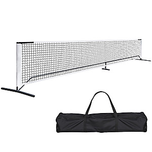 JupiterForce Pickball Net for Driveway, Portable Pickleball Net System Set with Stable Metal Frame and Regulation Size Net for Outdoor Indoor Game, with Carrying Bag
