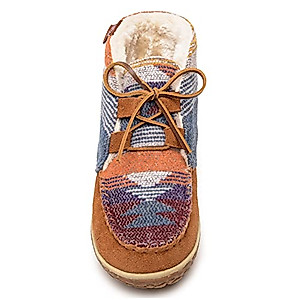 Minnetonka Womens Torrey Slipper, Brown Multi, Size 9