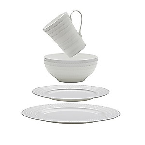 Mikasa Nellie 16-Piece Dinnerware Set, Service for 4 White