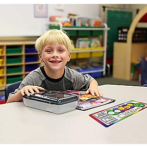 Kenson Kids “I Can Do It!” Caterpillar Token Board 10 Pack – Dry Erase Classroom- Student Incentive Star Charts - Ages 3-10 - Positive Reinforcement Boards with Customizable Goal Box-Measures 5 x 11”