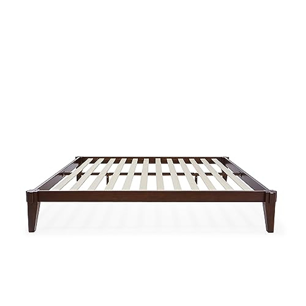 Bme Chalipa 14” Full Size Bed Frame - Wood Platform Bed - Wood Slat Support - No Box Spring Needed - Easy Assembly - Minimalist & Modern Style, Walnut