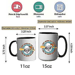 Funny Baseball Gift Idea For Baseball Lover I Just Wanna Eat Hot Dogs Tell Umpire Hes Blind 11oz 15oz Inner Color Accent Mug