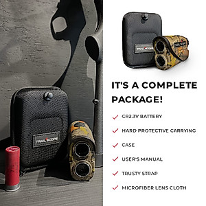 My Golfing Store Trail Scope Hunting Range Finder 800 Yards, 6X Magnification, Waterproof Archery/Sport Rangefinder, Multi-Functional Rangefinder with Slope for Hunting, Shooting and Golfing