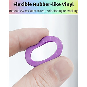 Vibit 16 Pack Key Caps Covers Tags Set Plastic Key Identifier Coding Rings in 8 Assorted Colors, 2 Styles