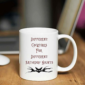 Cocktail Lovers Gift for Birthdays & Christmas, Great for Holy Saturday Nights - Navy Multicolor Unisex Sweat, 11 Oz White Ceramic Coffee Mug
