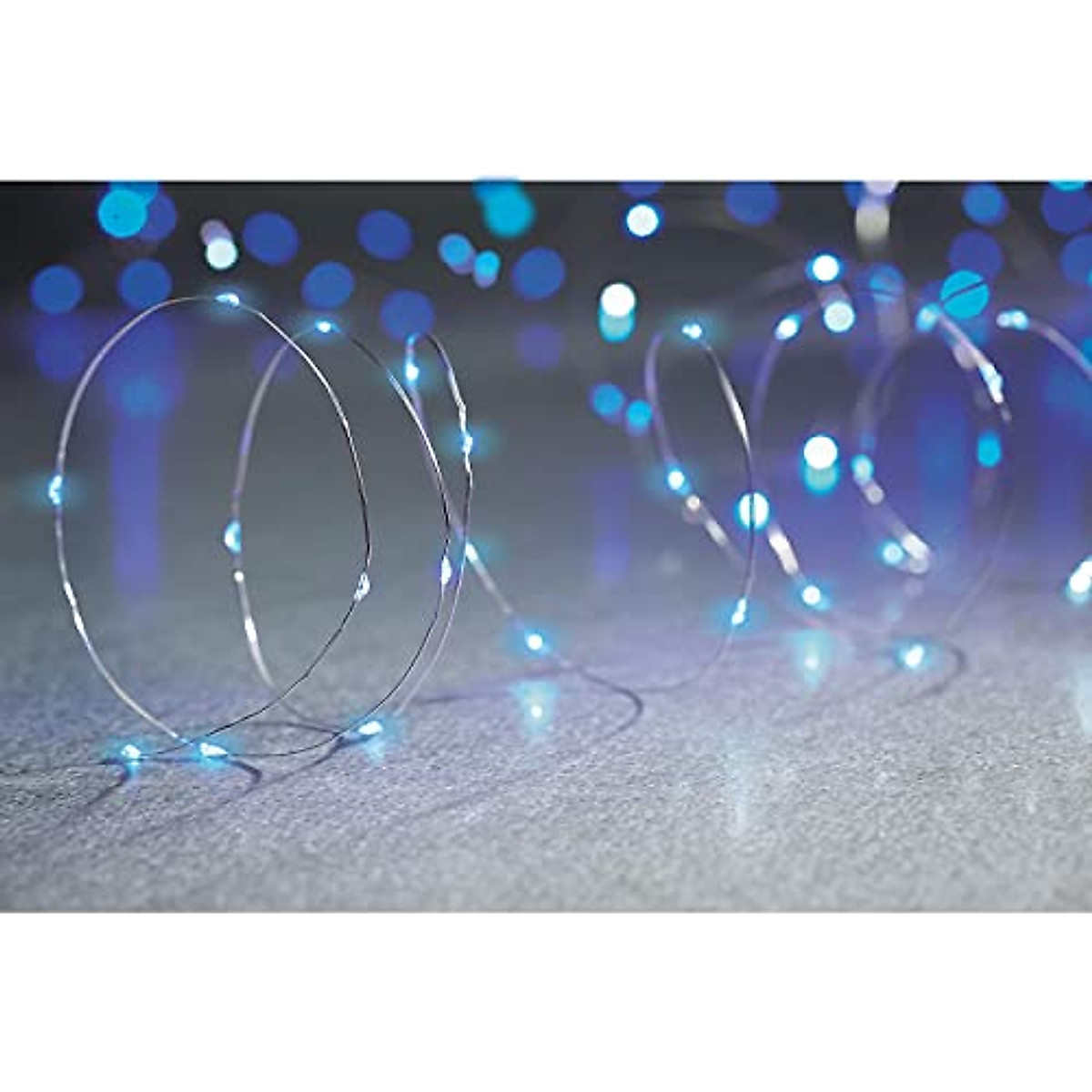 Ashland Michaels 40ct. Blue Silver Wire LED String Lights