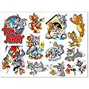 Assemble Peel and Stick Decal Stickers for Wall, Luggage and More. Tom Jerry