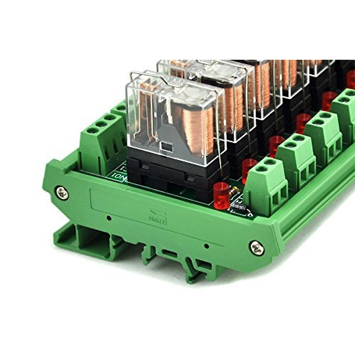 Electronics-Salon DIN Rail Mount AC/DC 24V Control 8 SPDT 16Amp Pluggable Power Relay Module, G2R-1-E