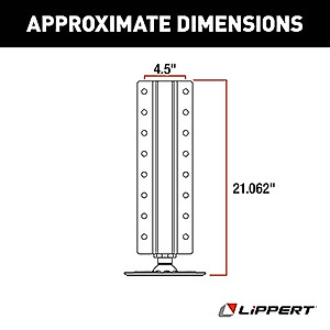 Lippert-2365601 Hydraulic Leveling Jack Assembly - Aluminum - 14,000 lbs. (Clear), Silver