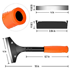DIYSELF Razor Blade Scraper, Floor Scraper, Scraper Tool for Cleaning, Glass Scraper for Windows, Tile, Stove Top, Cooktop, Oven, Aquarium, Paint, Decal, Inspection Sticker, Gum, Glue Remover