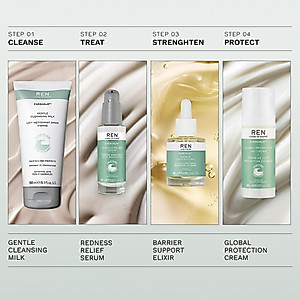 REN Clean Skincare Evercalm Redness Relief Facial Serum - Clinically Proven to Visibly Reduce Redness After Only 30 Minutes, Proven to Strengthen the Skin Barrier, Formulated for Sensitive Skin