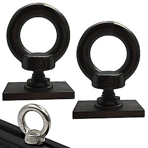 2 pack M8 Full Heavy-Duty Stainless Steel - Kayak Track Mount Rail Tie Down Eyelet to Hold Your Bungee Cord or Ropes - Quick Release Rail Tie Down Anchor - No Track - Can be Used for anchoring