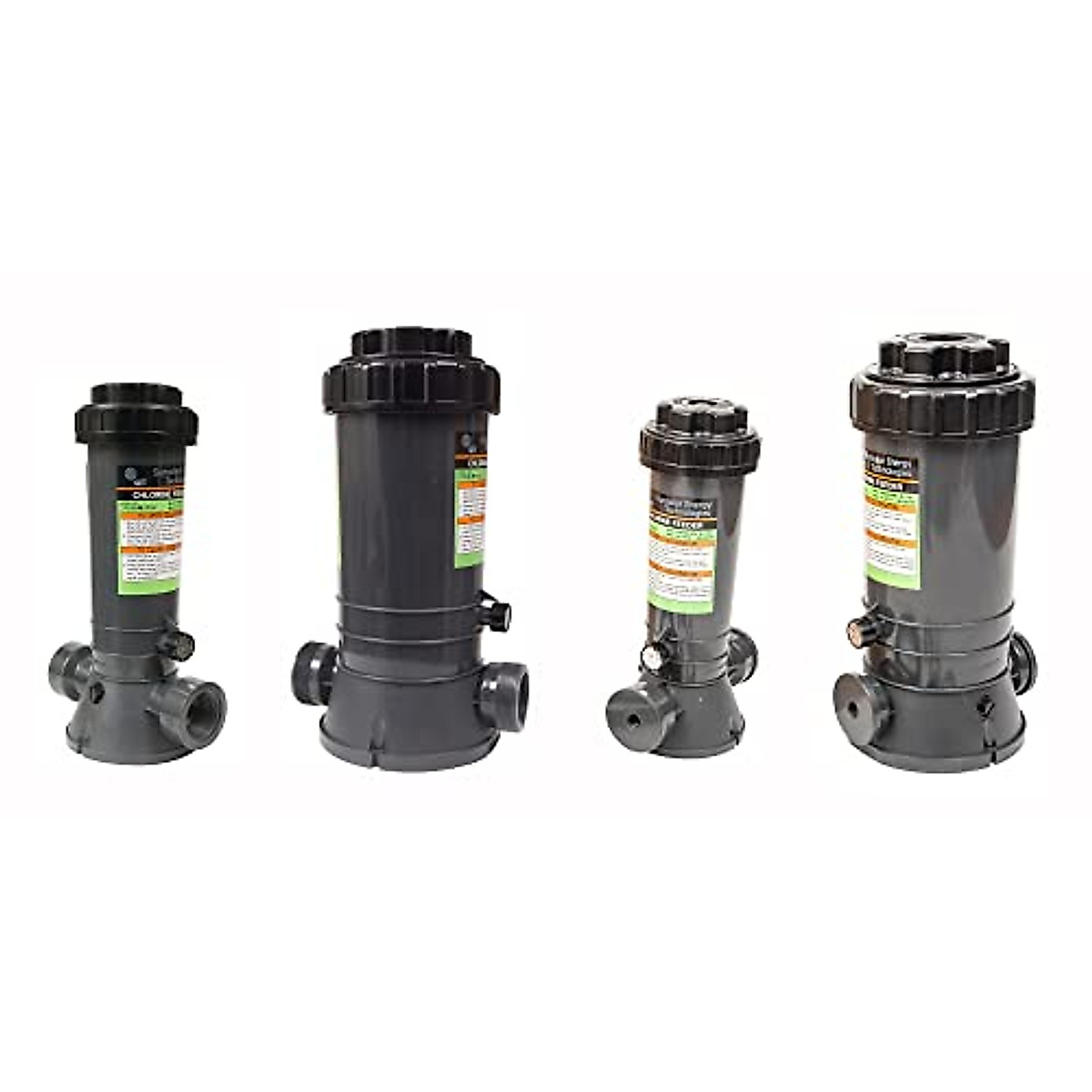 SUNSOLAR Automatic Chlorinator for Above Ground Pools and In-Ground Pools- Free Standing in-Line - Dispenser Holds 9lbs Comes with Fittings