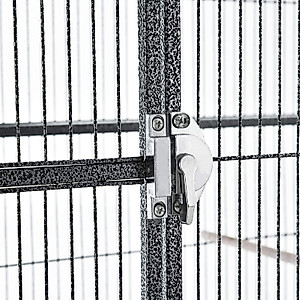 54" Large Wrought Iron 4-Level Chew-Proof Tight 1/2-inch Wire Spacing Ferret Squirrel Chinchilla Sugar Glider Rats Mices Rabbit Squirrel Hamster Cage Easy Clean Pull Out Tray Removable Rolling Stand