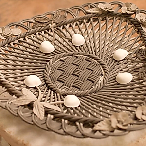 Belleek Annual Basket 2023 - Cherry Basket, 8”(L) x 8”(W) x 1”(H), White - Collectible Gift and Decoration