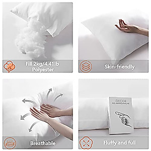 Lamberia Full Body Pillow Insert for Adults with Silky Satin Pillow Cover for Hair and Skin. Breathable Pillow for Sleeping in Various Positions, 20"x54" Dark Gray