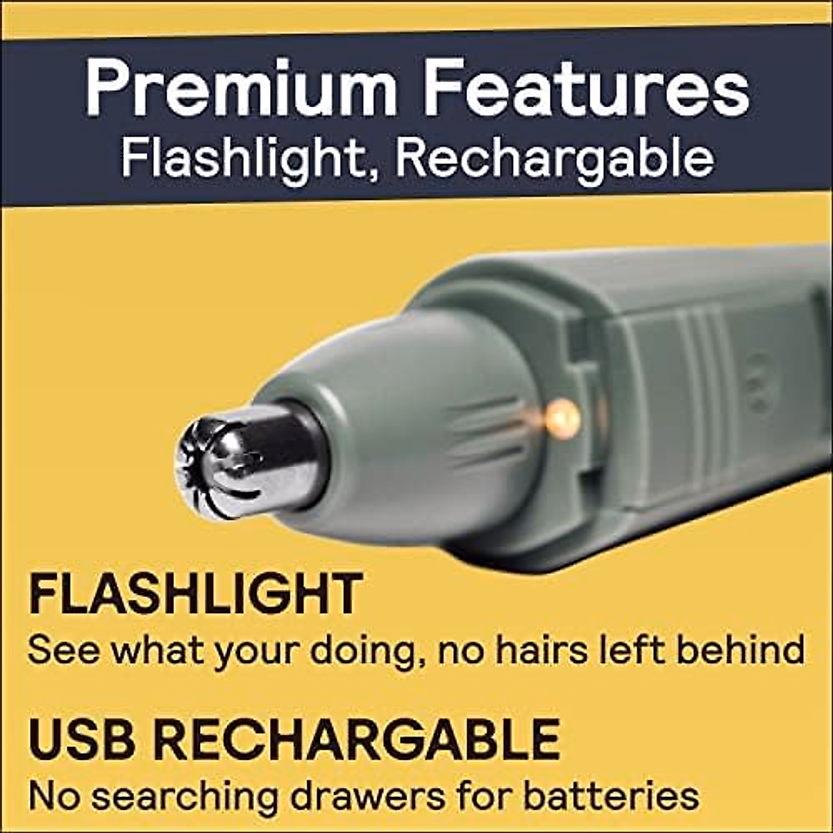 MERIDIAN Nose Nose/Ear Hair Trimmer for Men - Sage