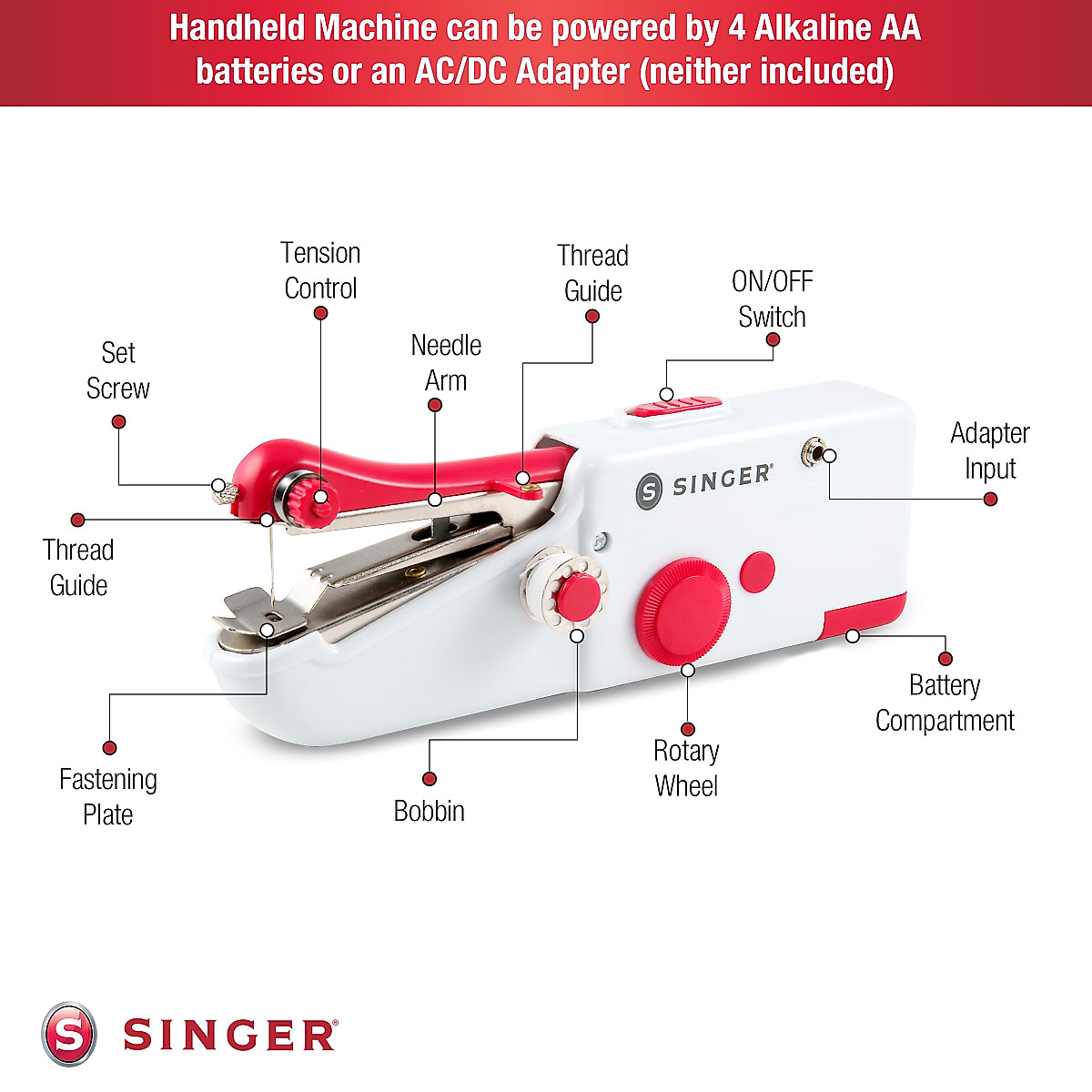 SINGER 01663 Stitch Sew Quick Portable Mending Machine