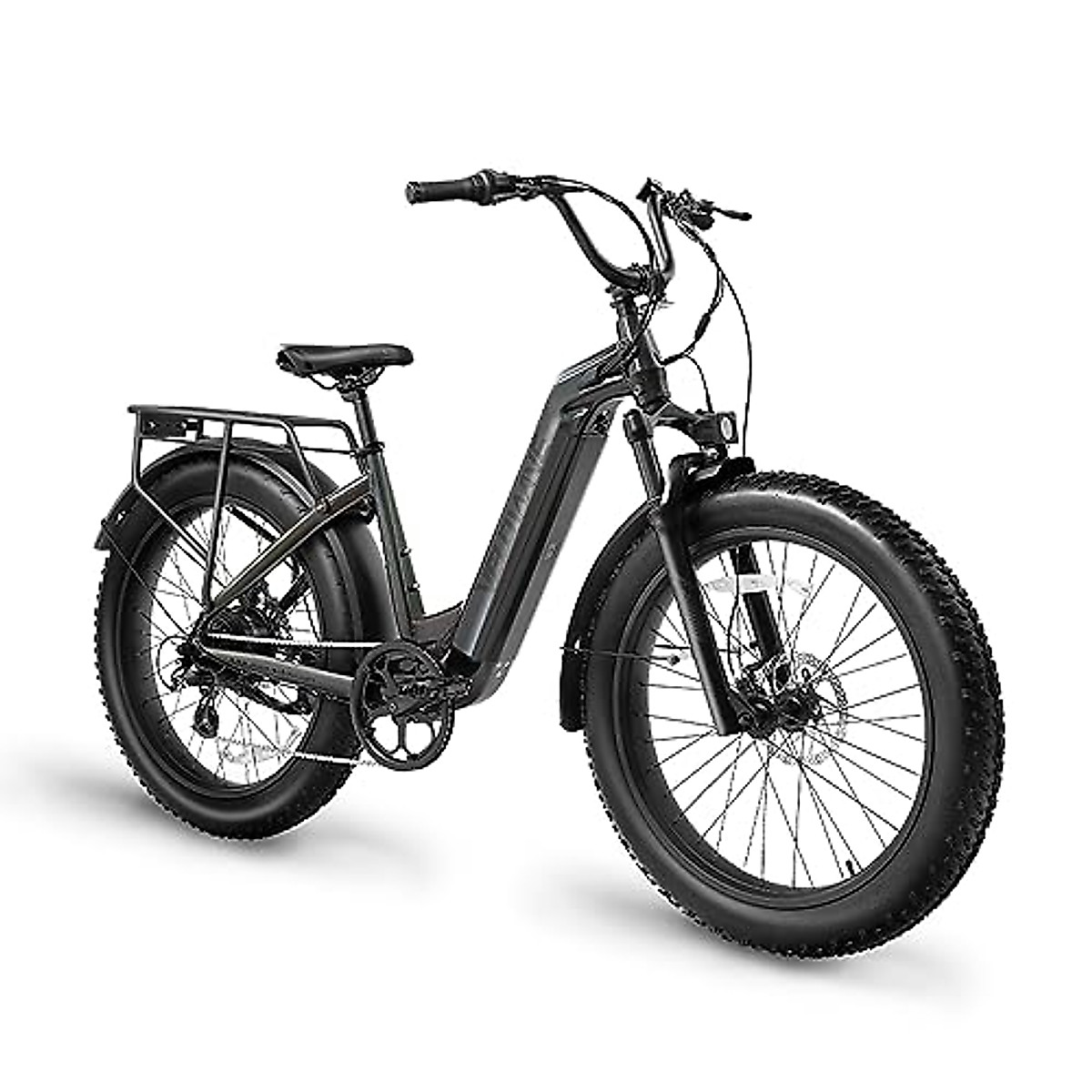 VELOWAVE Electric Bike 26" Fat Tire Ebike Electric Bike for Adults with Peak 1200W Brushless Motor 48V 15AH Removable LG Cell Battery Step-Thru E Bike Shimano 7-Speed