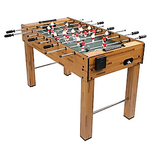 ZLLD 48in Football Table with Plastic Cup Holder, Arcade Table Soccer for Home, Game Room(Log Color)