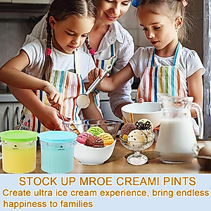 Kaluly for Ninja CREAMi Breeze NC100 NC101 NC200 NC201 Series Pint Containers and Lids 4 Pack, 16oz Pints Cups Replacement for ninja Creamy Ice Cream Maker