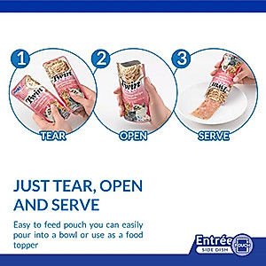 INABA Twin Packs for Cats, Grain-Free Shredded Chicken & Broth Gelée Side Dish/Topper Pouch, 1.4 Ounces per Serving, 16.8 Ounces Total (12 Servings), Tuna & Chicken Recipe in Tuna Broth