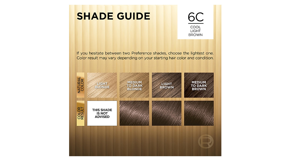 L'Oreal Paris 6C Cool Light Brown Hair Color - Fade-Defying