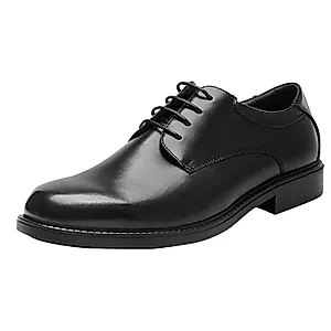 Bruno Marc Men's Black Leather Lined Dress Oxford Shoes Classic Lace Up Formal Dress Wide Shoes,DOWNINGWIDE-02,Black,11 W US