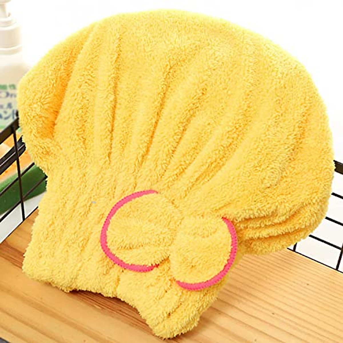 Hair Drying Towel Wrap, Coral Fleece Dry Hair Cap for Women and Men, Fast Drying Hair Turban Soft, No Frizz Hair Wrap Towels for Women Wet Hair, Curly, Longer, Thicker Hair