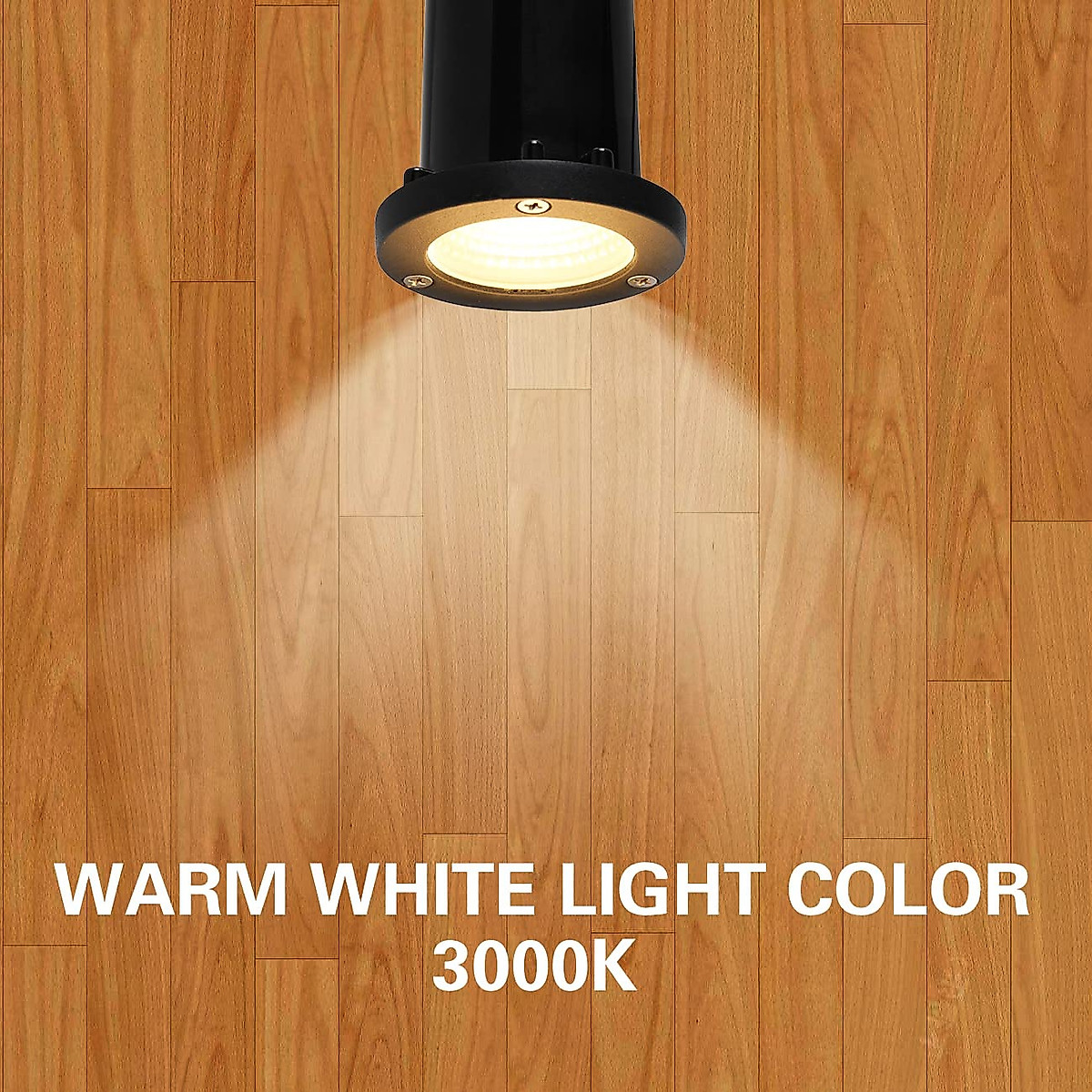 EAGLOD 5W Well Lights,12-24V LED In-Ground Low Voltage Landscape Lights with Connectors, IP67 Waterproof Landscape Lighting,3000K Pavers Lights Warm White for Yard, Garden, Patio (12 Pack)