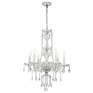 Hampton Bay Lake Point 6-Light Chrome Crystal Chandelier 31"x 22"