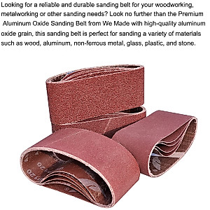 M-jump 18 PCS 3 x 18 inch Aluminum Oxide Sanding Belt Kit-Include 3 Each of 60 80 120 150 240 400 Grits-Premium Sandpaper Sander Belt for Portable Belt Sander