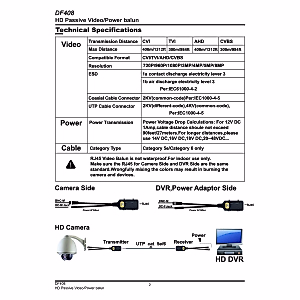 5 Pairs 8MP/4K Passive HD BNC Video Power Balun Transceiver Transmitter Via UTP RJ45 Cable AHD/TVI/CVI/CVBS Cable Connectors for 720P/960P/1080P/3MP/5MP/8MP CCTV Security Cameras