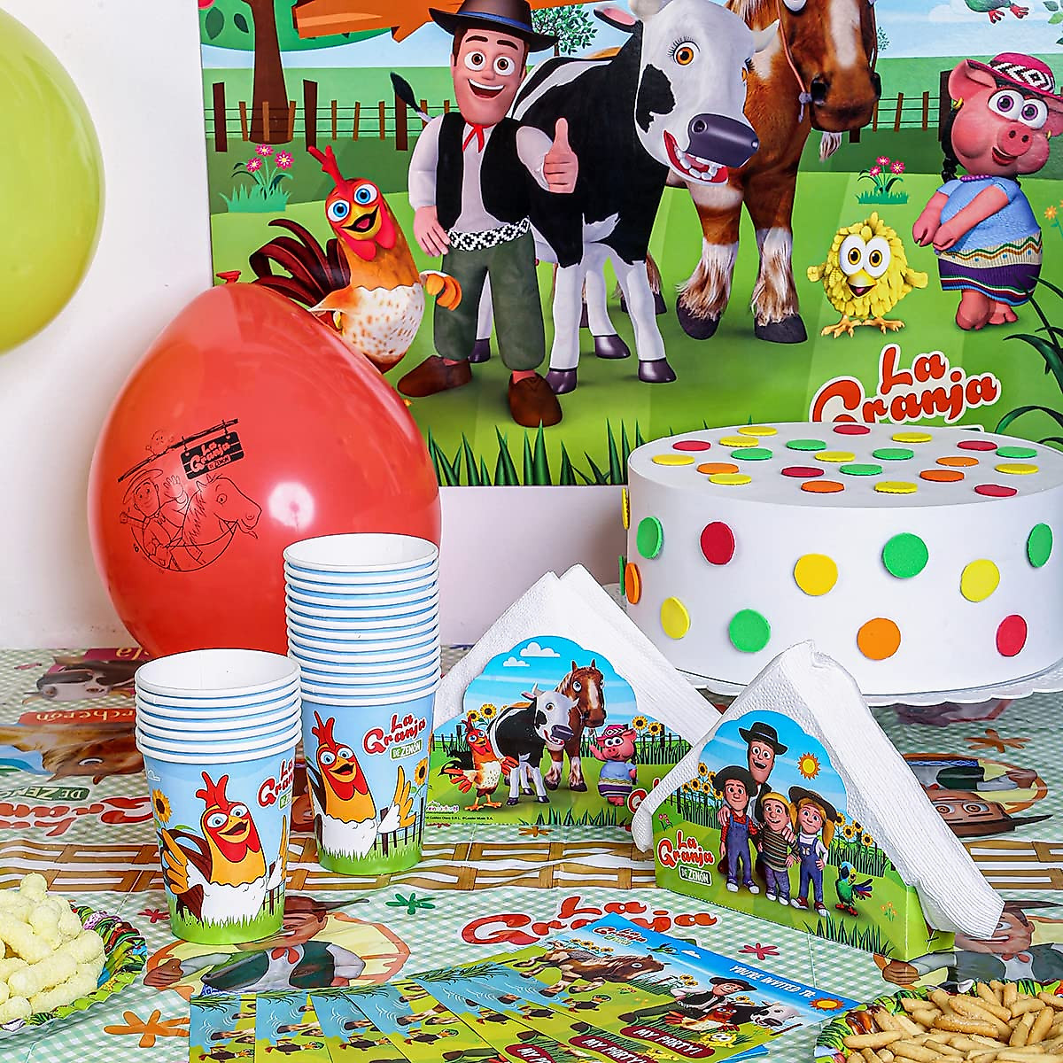 LA GRANJA DE ZENON Supply Birthday | Party Decorations Set serves 20 for Creating Theme Party