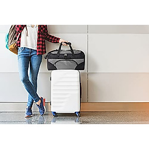 40 Liter, 22 Inch Duffle Bags for Women, Men, Travel Heavy Duty (Grey)